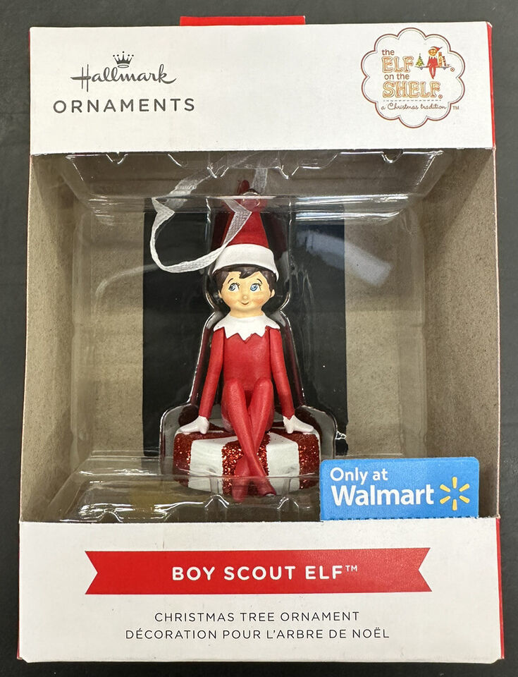2022 Hallmark Elf on the Shelf Boy Scout Elf Sitting On Peppermint ...