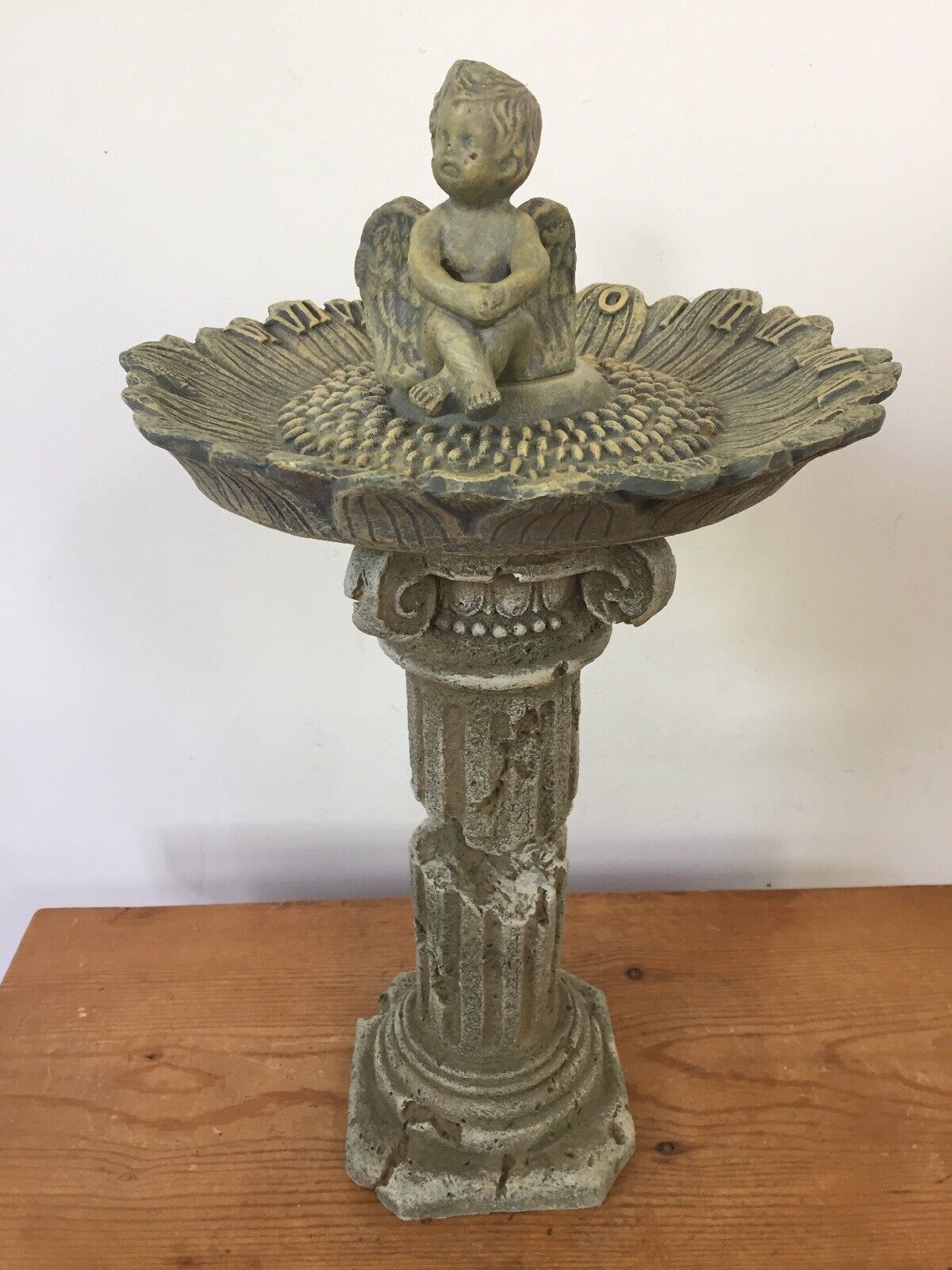 Angel Cherub Sunflower Sundial Pedestal Garden Decor Statue 14 ...
