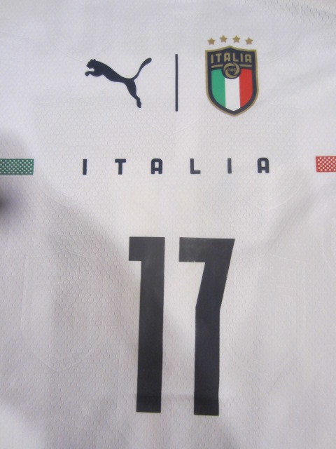 Ciro Immobile Italy 20/21 Euro Match Slim Fit White Away Soccer Jersey ...