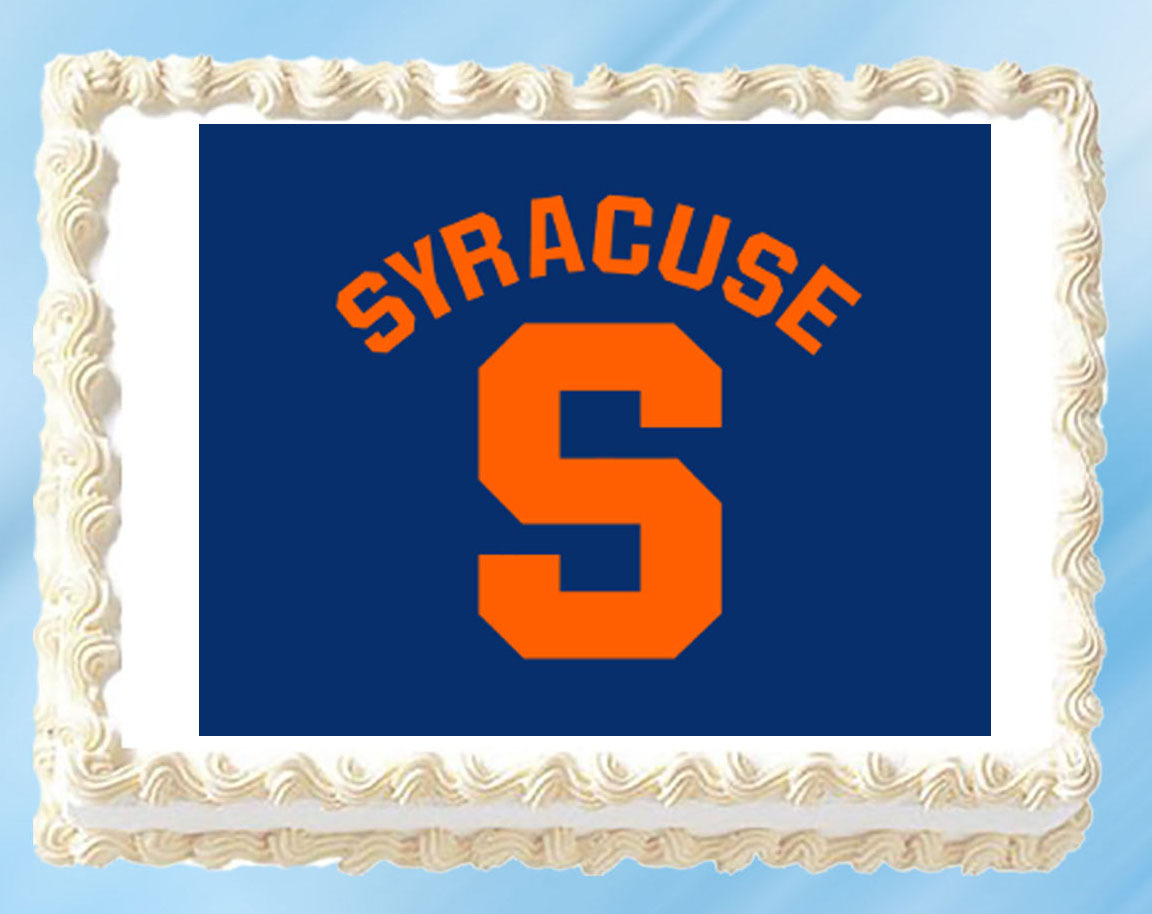 Syracuse Orange Edible Image Topper Cupcake Frosting 1/4 Sheet 8.5 x 11 ...