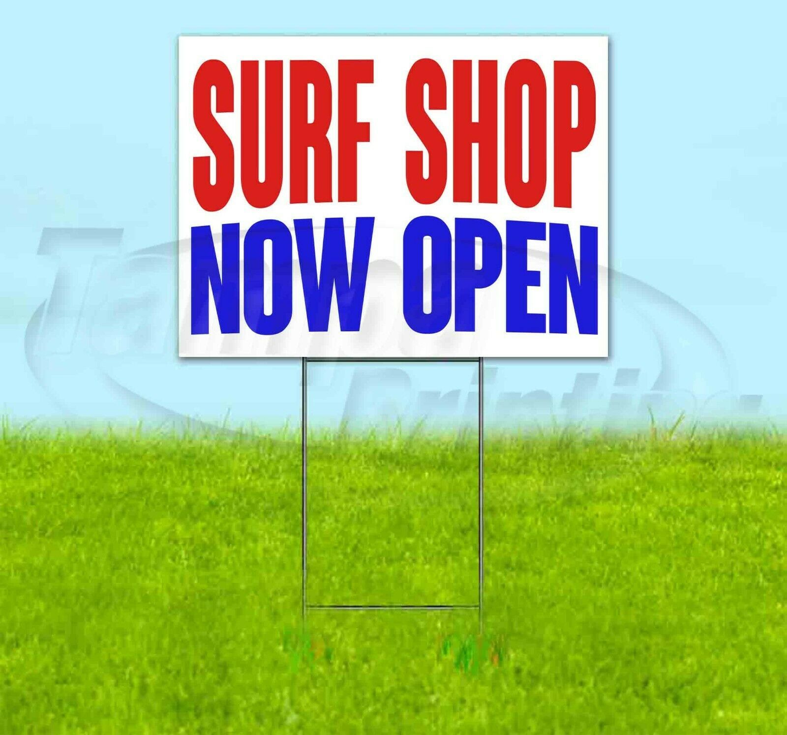SURF SHOP NOW OPEN Yard Sign Corrugated Plastic Bandit Lawn Decorations ...
