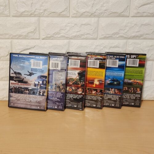 The Fast And The Furious DVD Lot Set 1 2 3 4 5 6 Paul Walker Van Diesel ...