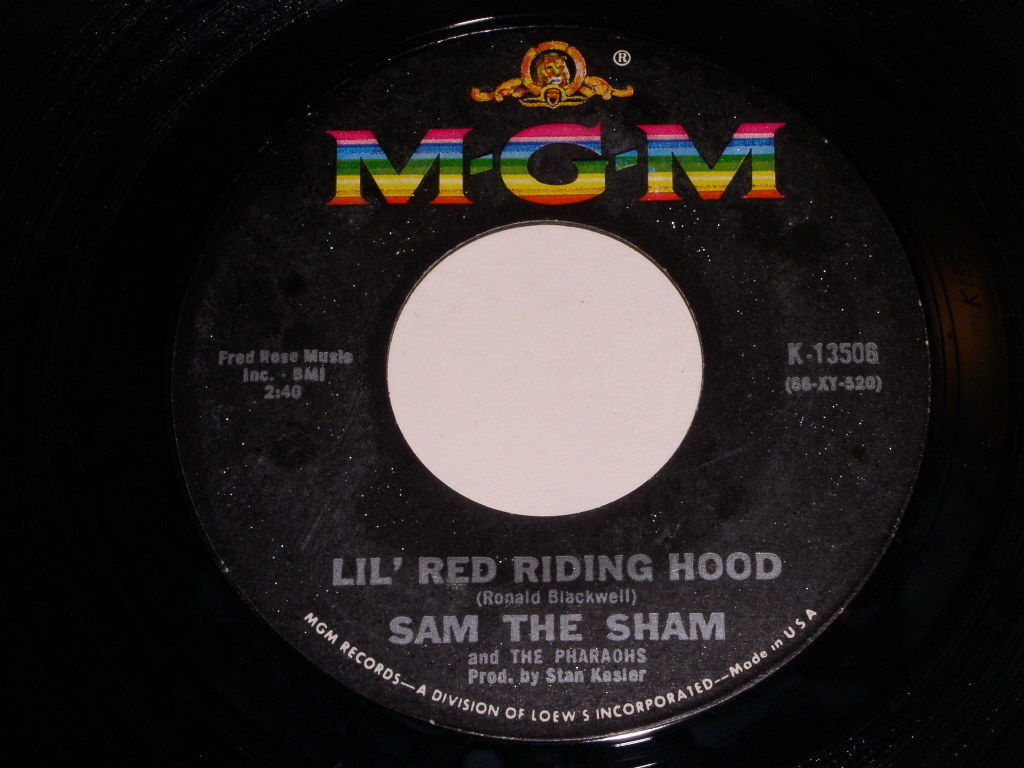 Sam The Sham Pharaohs Lil Red Riding Hood 45 Rpm Record Vintage MGM ...