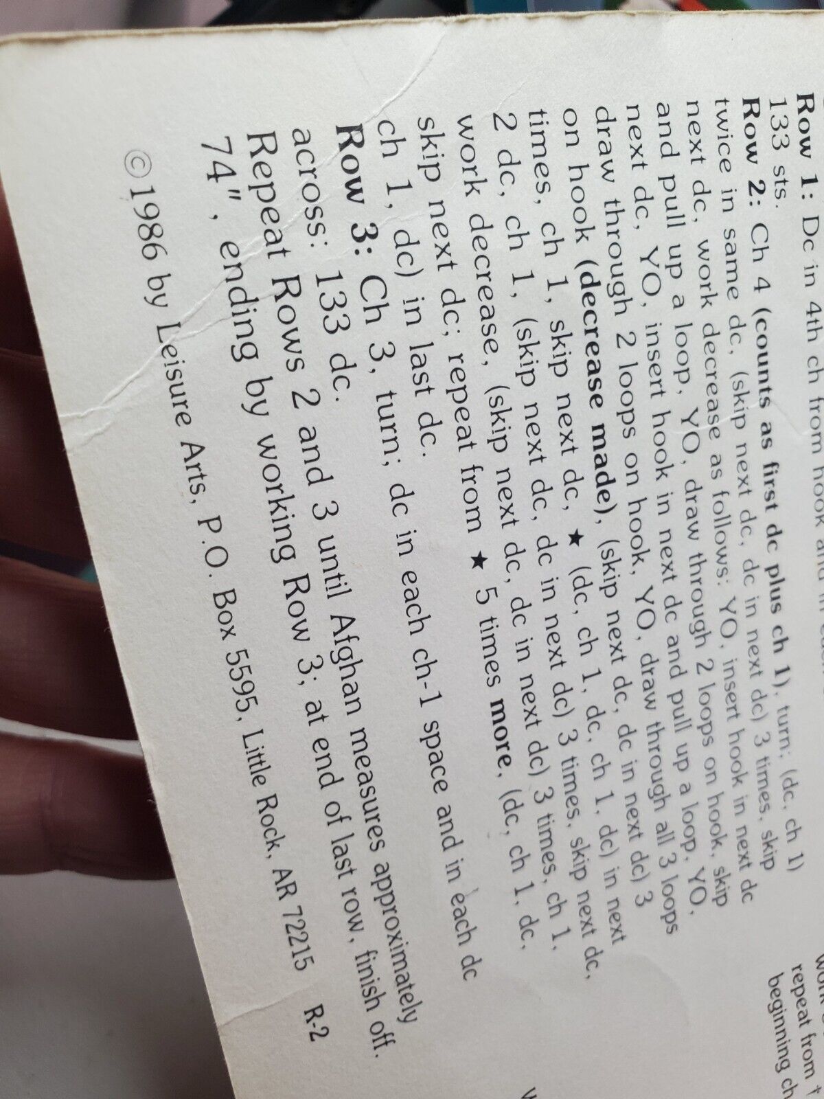 Leisure Arts Leaflet 431 Quick Crochet Afghans 3 Designs by Carole ...