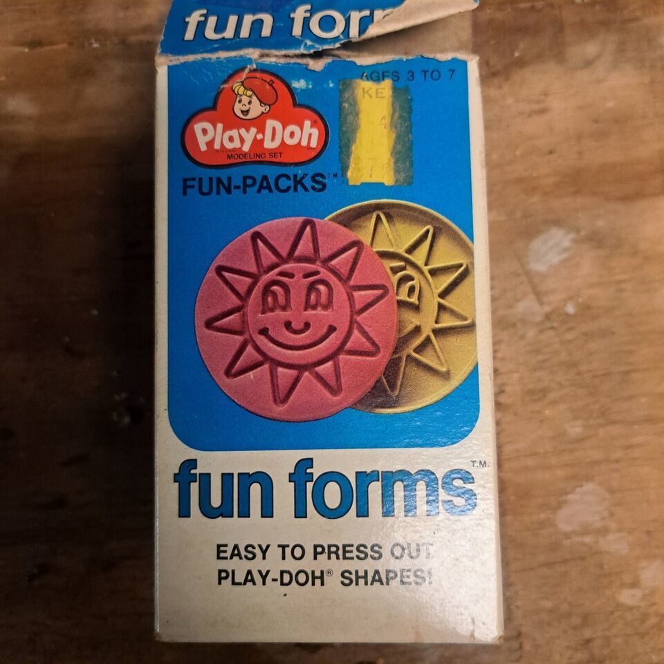 Vintage Play Doh Fun Forms. Contains 4 Forms And 1 Can Of Very Old Play ...