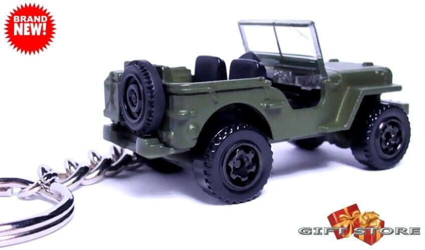 RARE KEY CHAIN RING WILLYS FORD MB GPW ARMY JEEP WW2 USMC CUSTOM ...