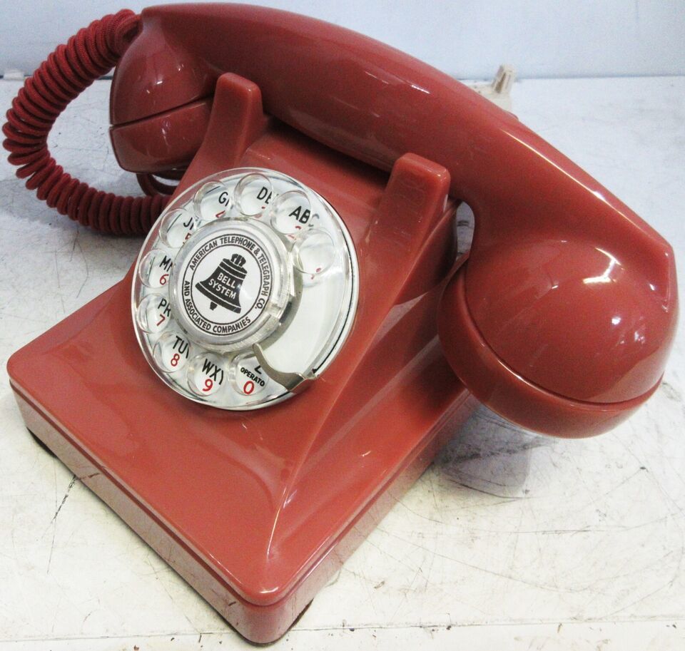 Western Electric Rose Red Thermalite Model 302 Telephone Restored 1940 ...