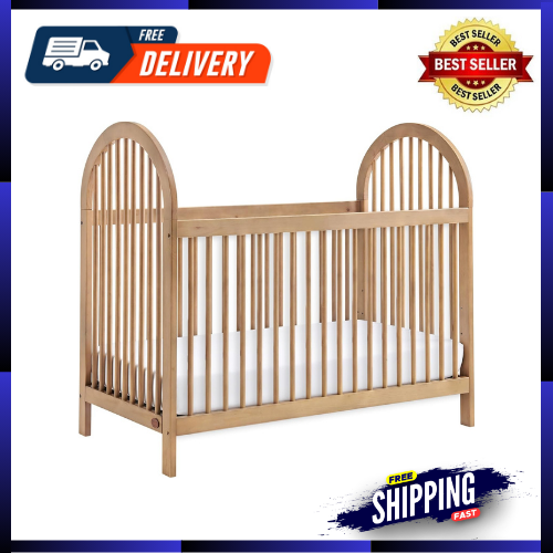 Everlee Modern High Arch 3-in-1 Convertible Island Baby Crib With Round ...