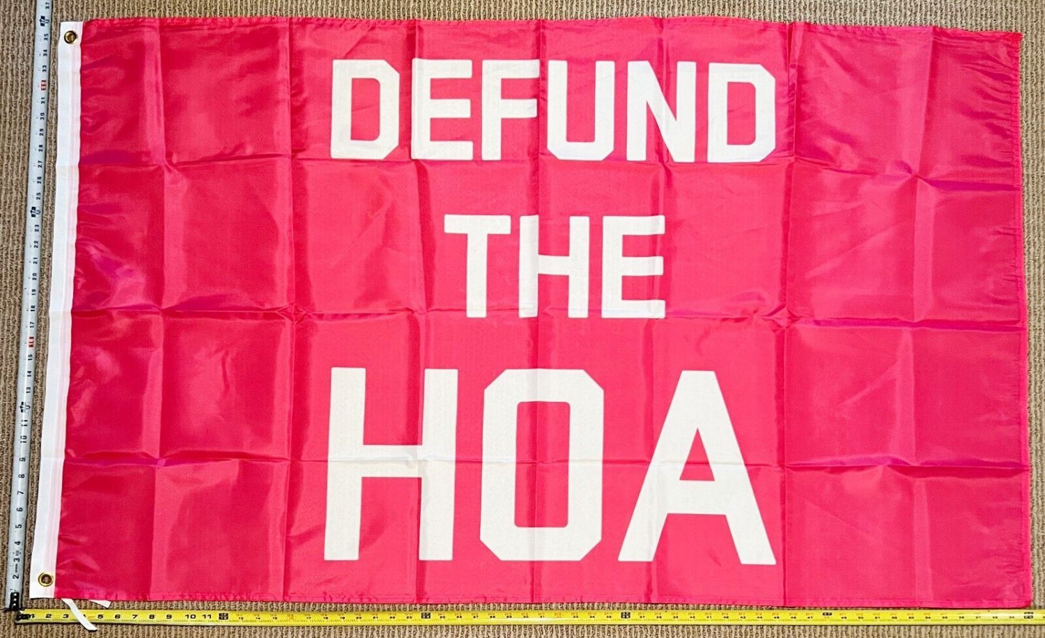 Welcome Flag Defund The HOA Pink Home Owners Sign Poster USA 3x5 ...