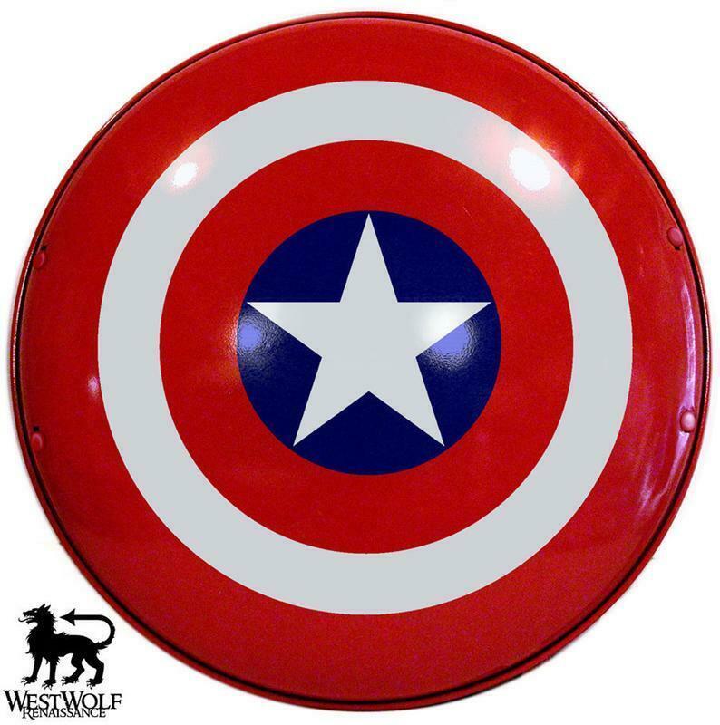 Solid Steel American Hero Shield Full Size and Dished Domed Shape ...