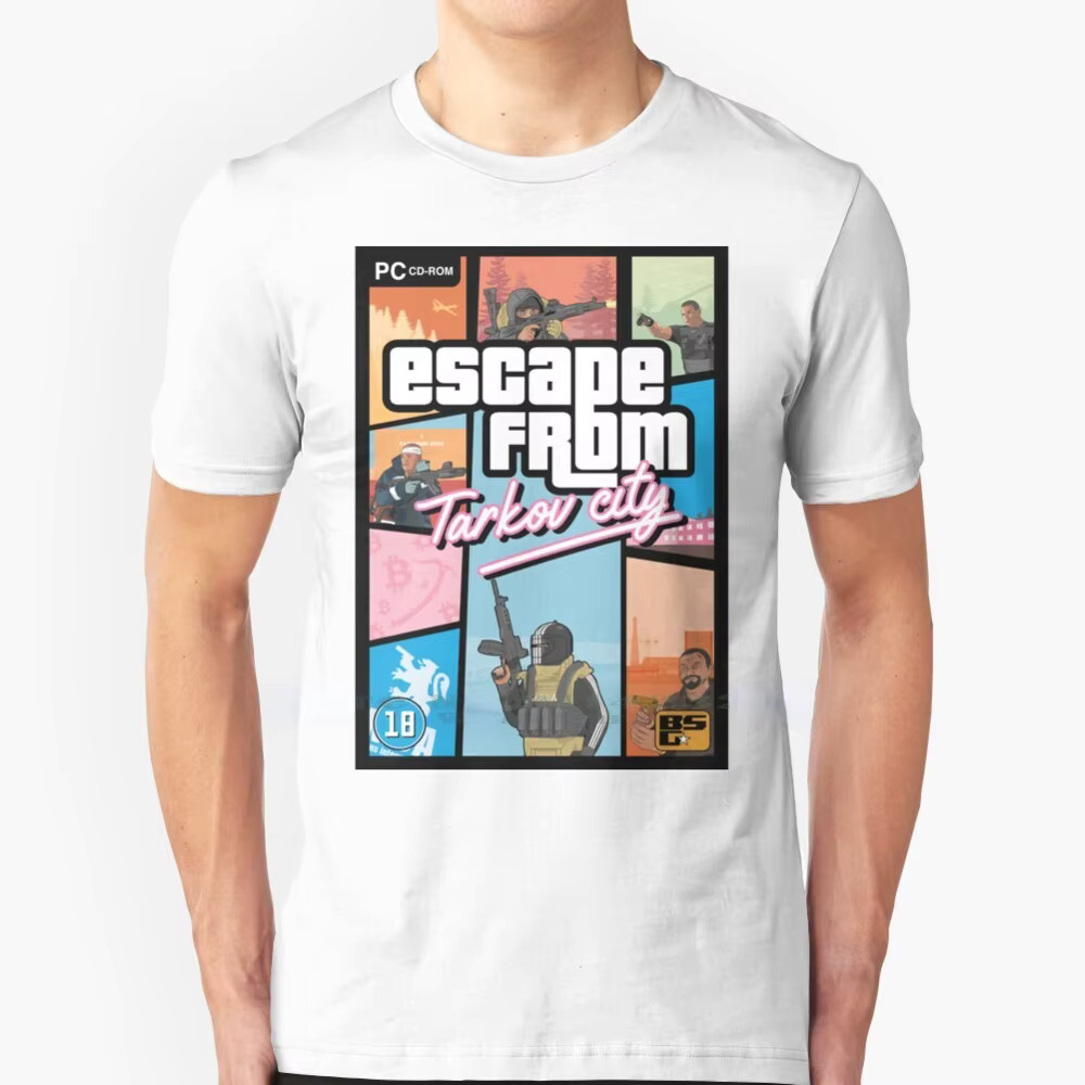 Escape From Tarkov x Vice City Retro Gaming T-Shirt – Gamer Tee - T-Shirts