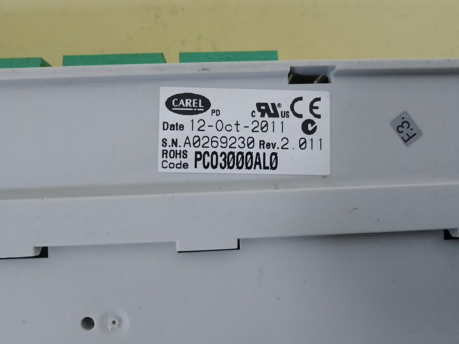 Carel PCO3000AL0 Rev. 2.011 Carel PCO Humidifier And Refrigeration ...