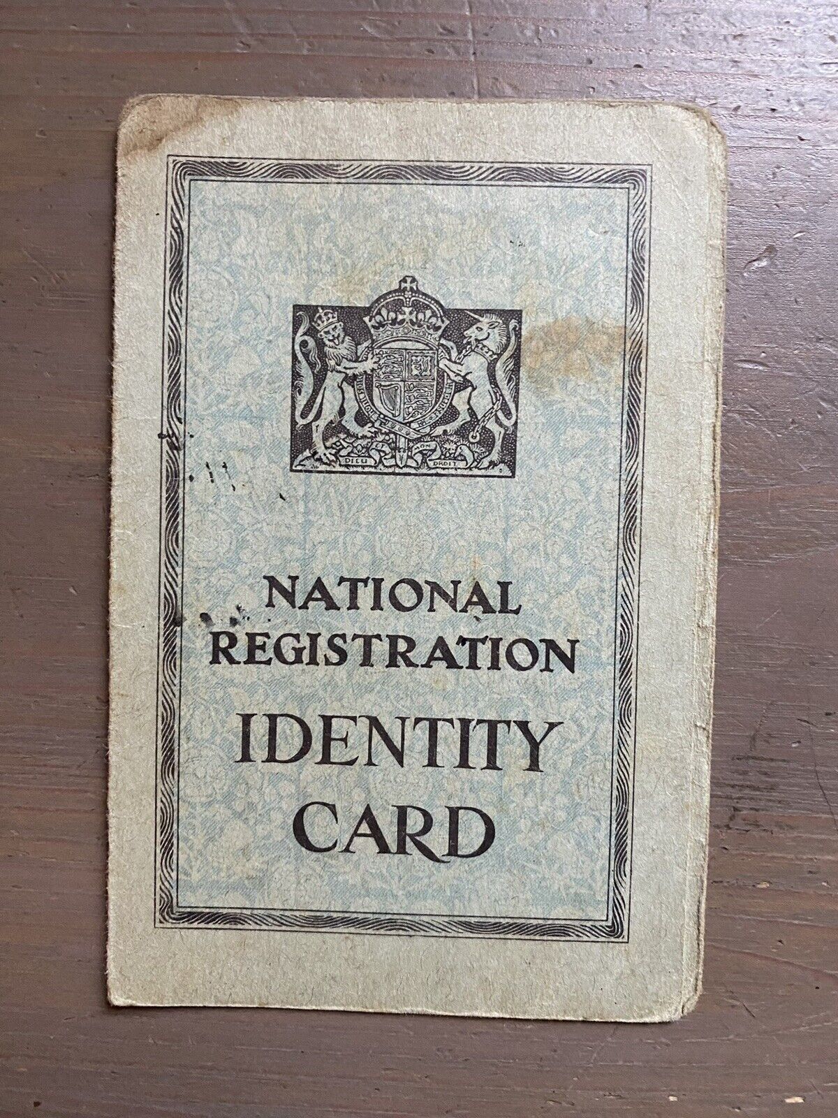 Old Vintage Document UK British ID Card 1947 - Jordan