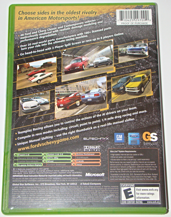 Xbox - FORD VS. CHEVY (Complete with Manual) - Video Games