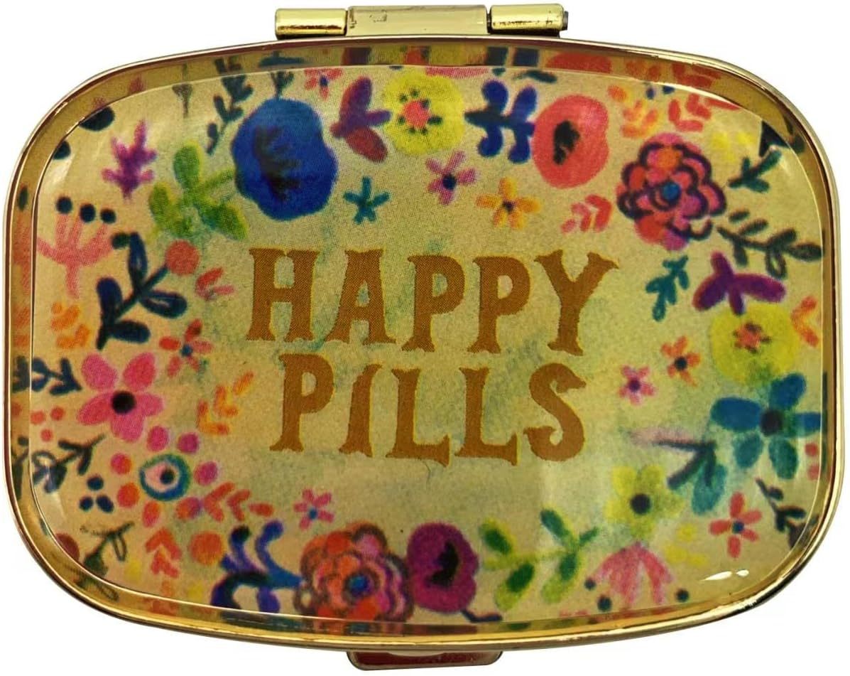 Metal Pill Organizer Travel Friendly Portable Compact Pill Box Cute ...