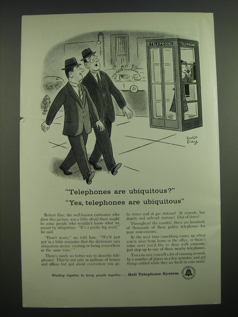 1957 Bell's Telephone System Advertisement - cartoon by Robert Day ...