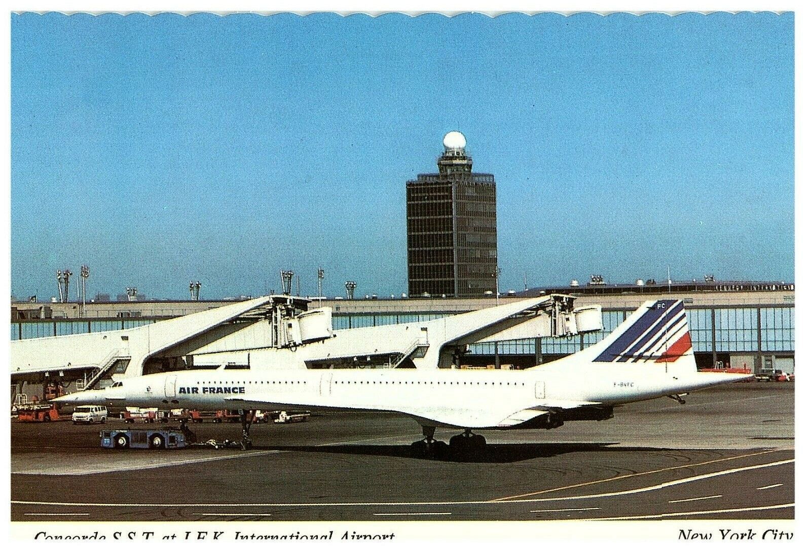 Concorde SST Air France at John F Kennedy JFK Airport Postcard 1970s ...