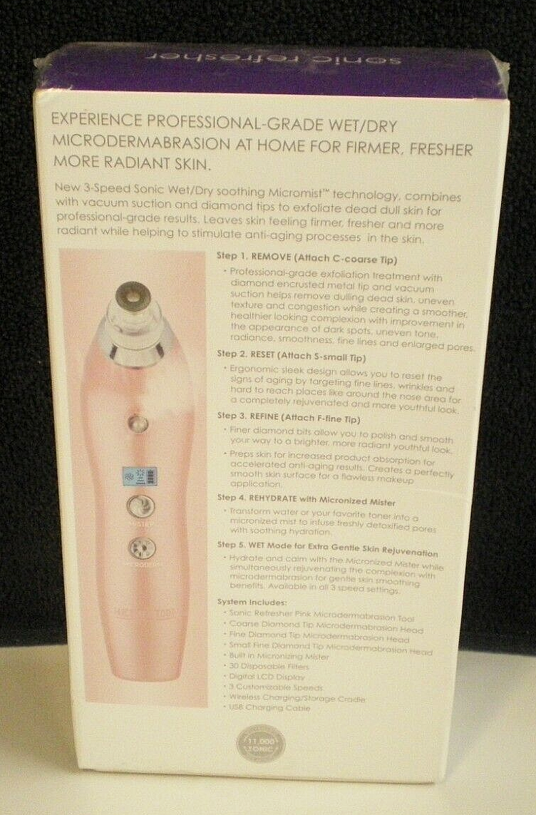 MICHAEL TODD Sonic Refresher SKIN CARE Wet/Dry Microdermabrasion System ...
