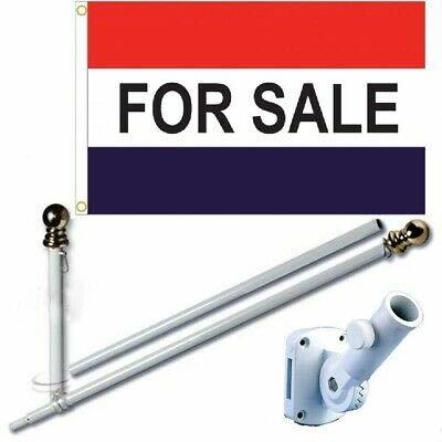 For Sale Red White Blue 3 x 5 FT Flag + 6 Ft Spinning Tangle Free Pole ...