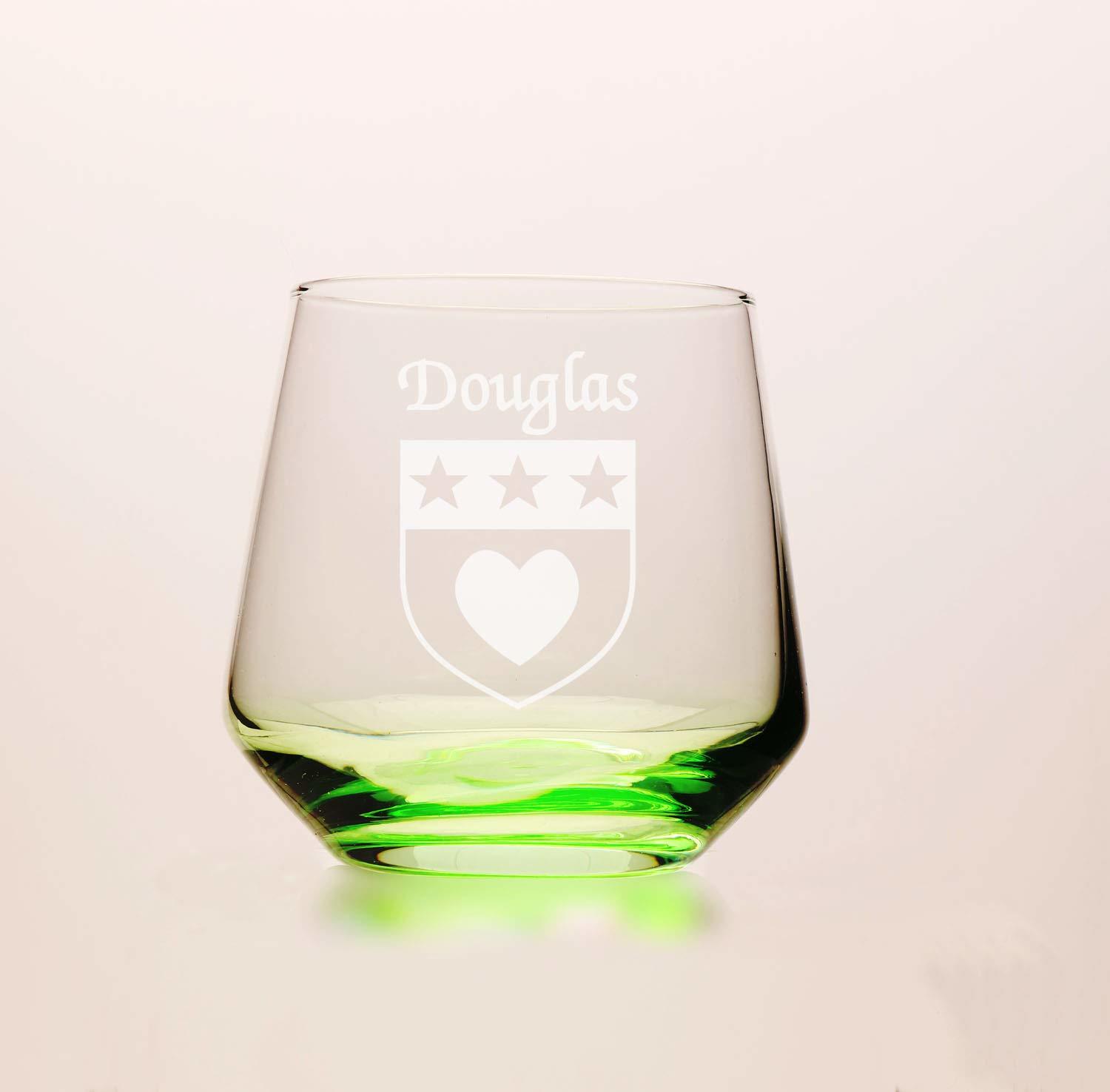 Douglas Irish Coat of Arms Green Tumbler Glasses - Set of 4 (Sand ...