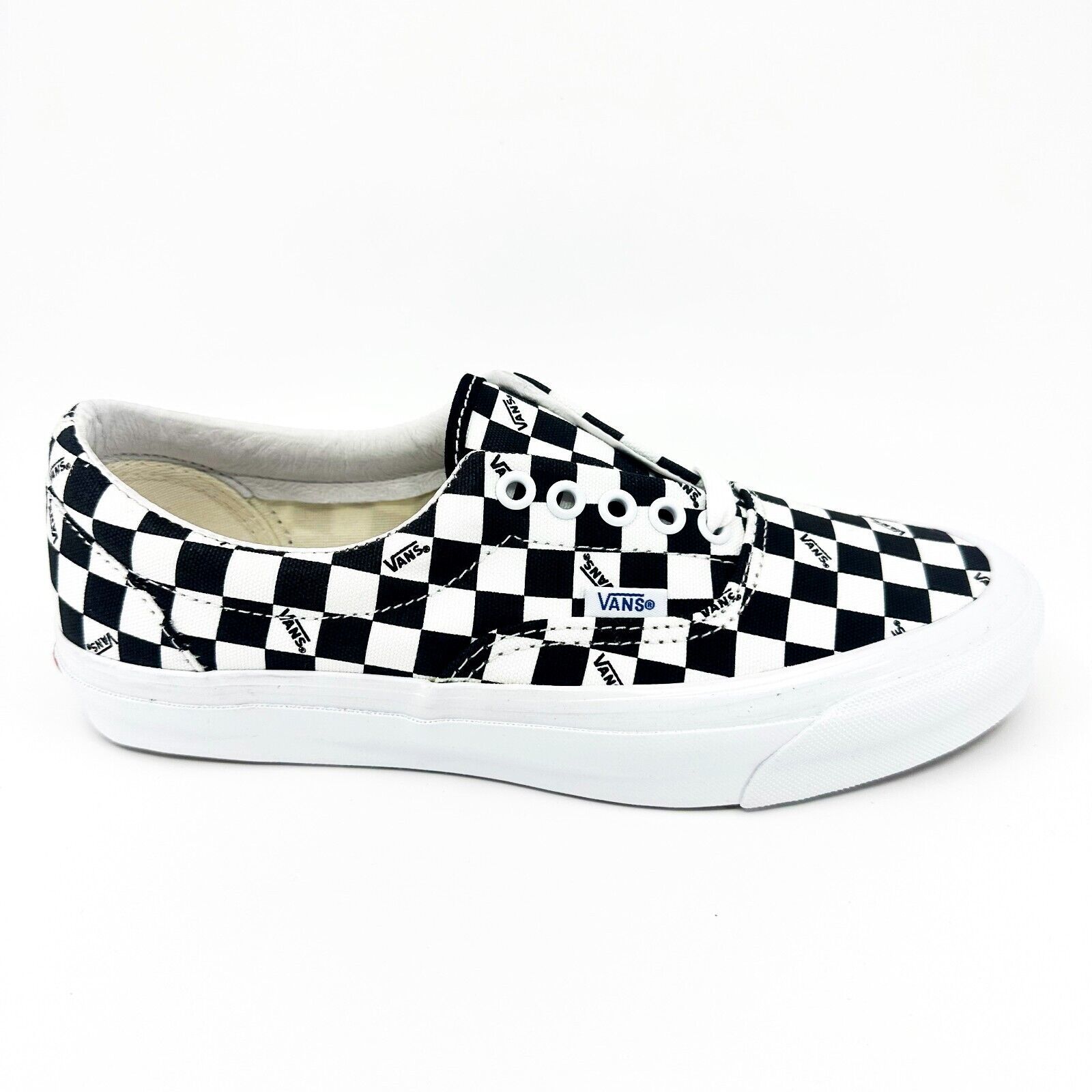 Vans Vault OG Era LX (Canvas) Checkerboard Logo Black White Mens ...