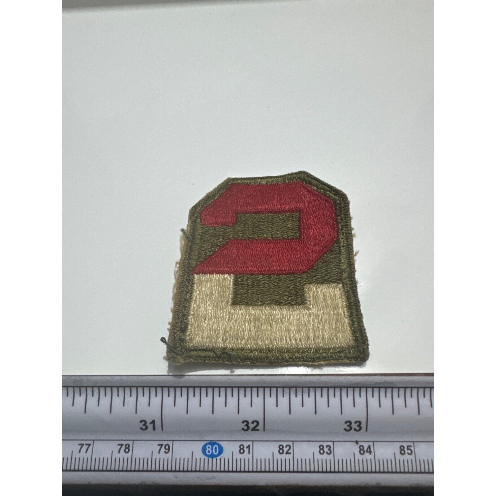 US 2ND ARMY WWII SHOULDER PATCH UNIT UNIFORM INSIGNIA BLOCK 2 VINTAGE ...