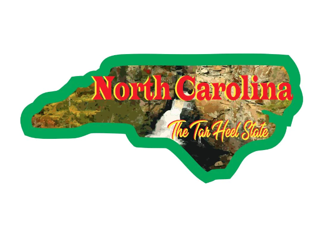 12" north carolina the tar heel state bumper sticker decal usa made ...
