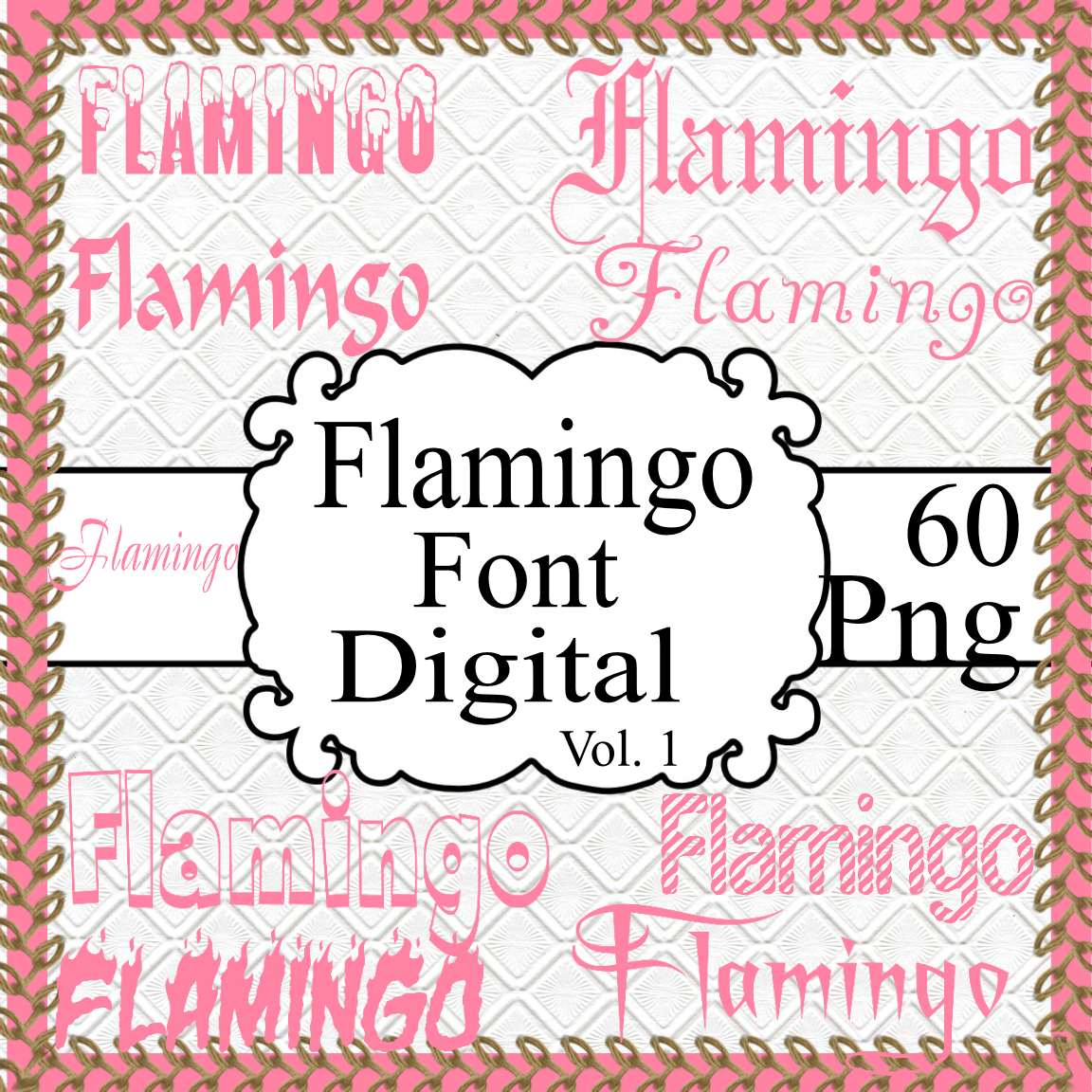Flamingo Font Digital Vol. 1 - Digital Scrapbooking