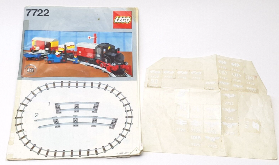 Lego Trains: Steam Cargo Train set 7722 Instruction booklet + Sticker ...