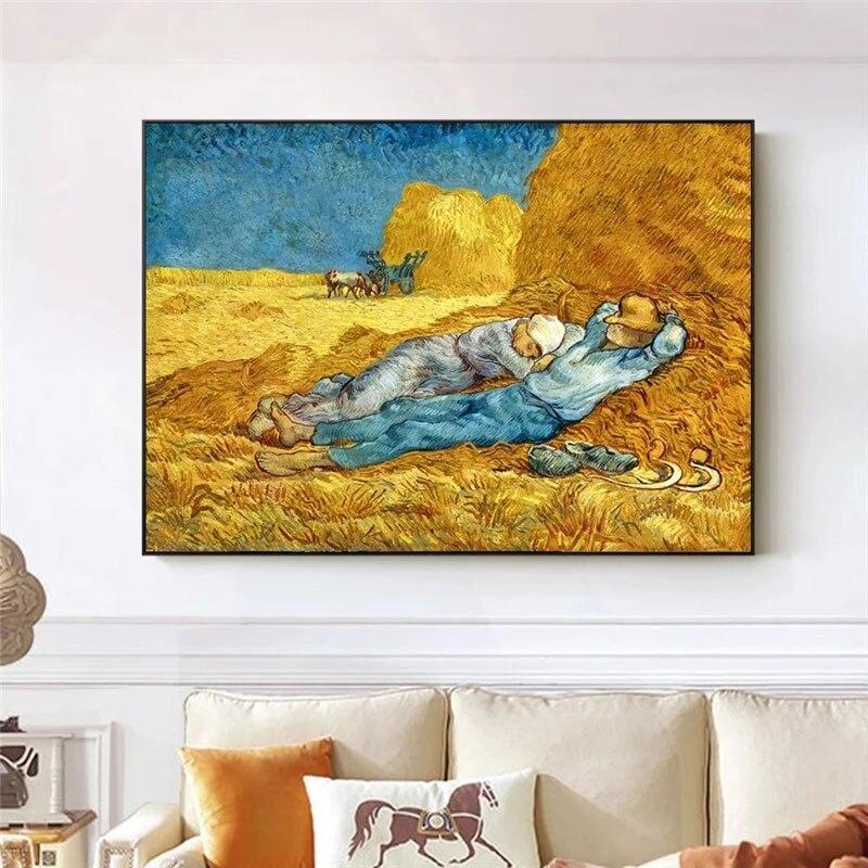 Hand Painted Vincent Van Gogh Work Lunch Break Hand Painted Oil ...