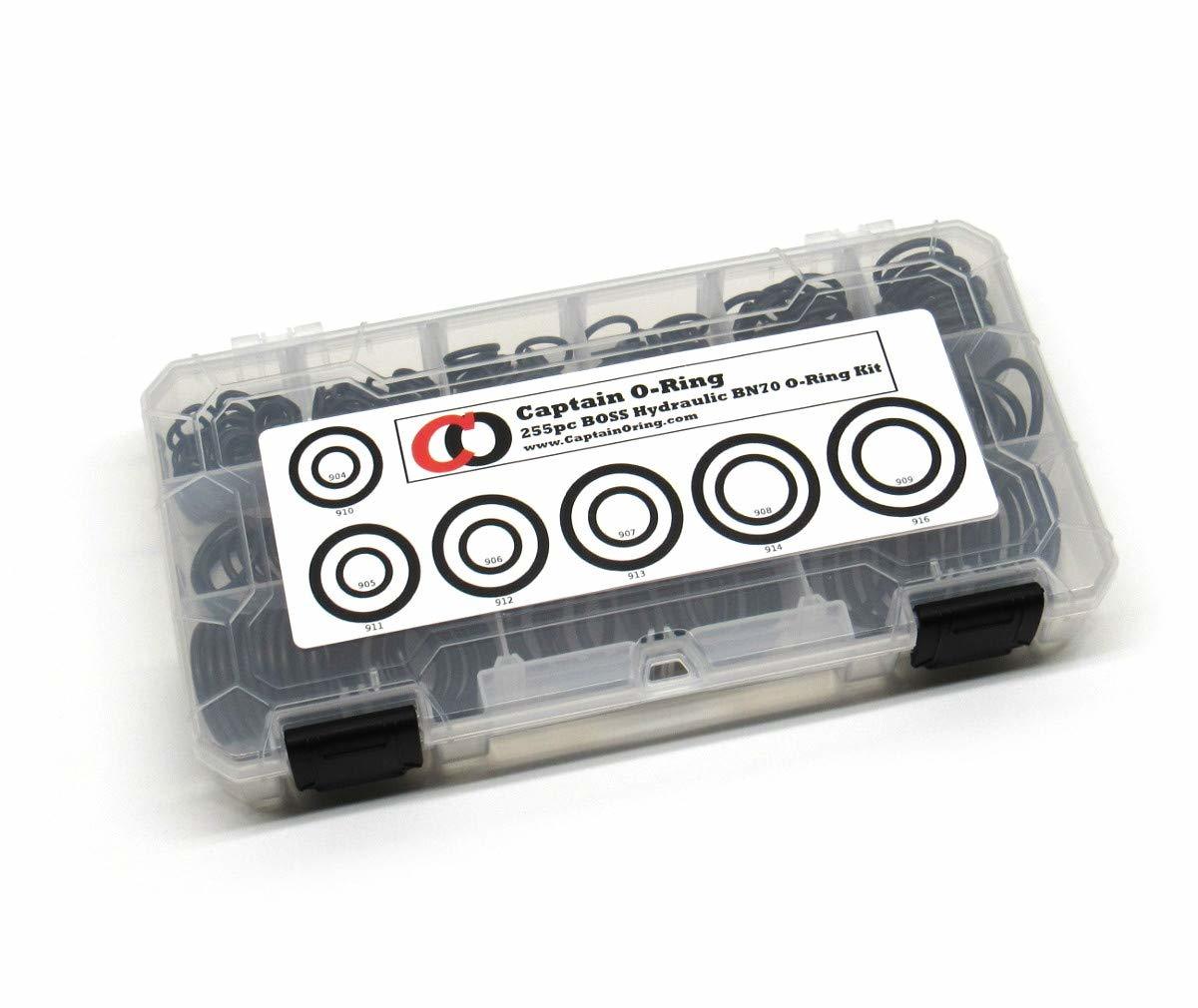 Captain O-Ring - Orb Boss Hydraulic Sae 900 O-Ring Seal Kit, 255 Pc ...