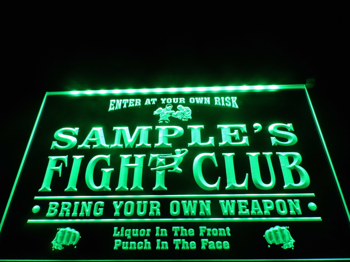 Customized Personal Name Fight Club Led Neon Sign Home Decor,Office ...
