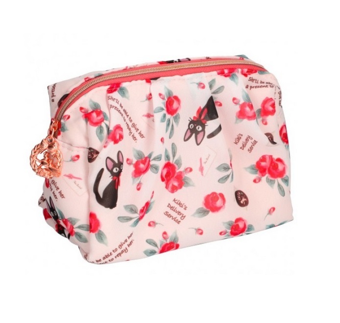 Kikis Delivery Service - Jiji Pink Rose Cosmetic bag - Original Ghibli ...