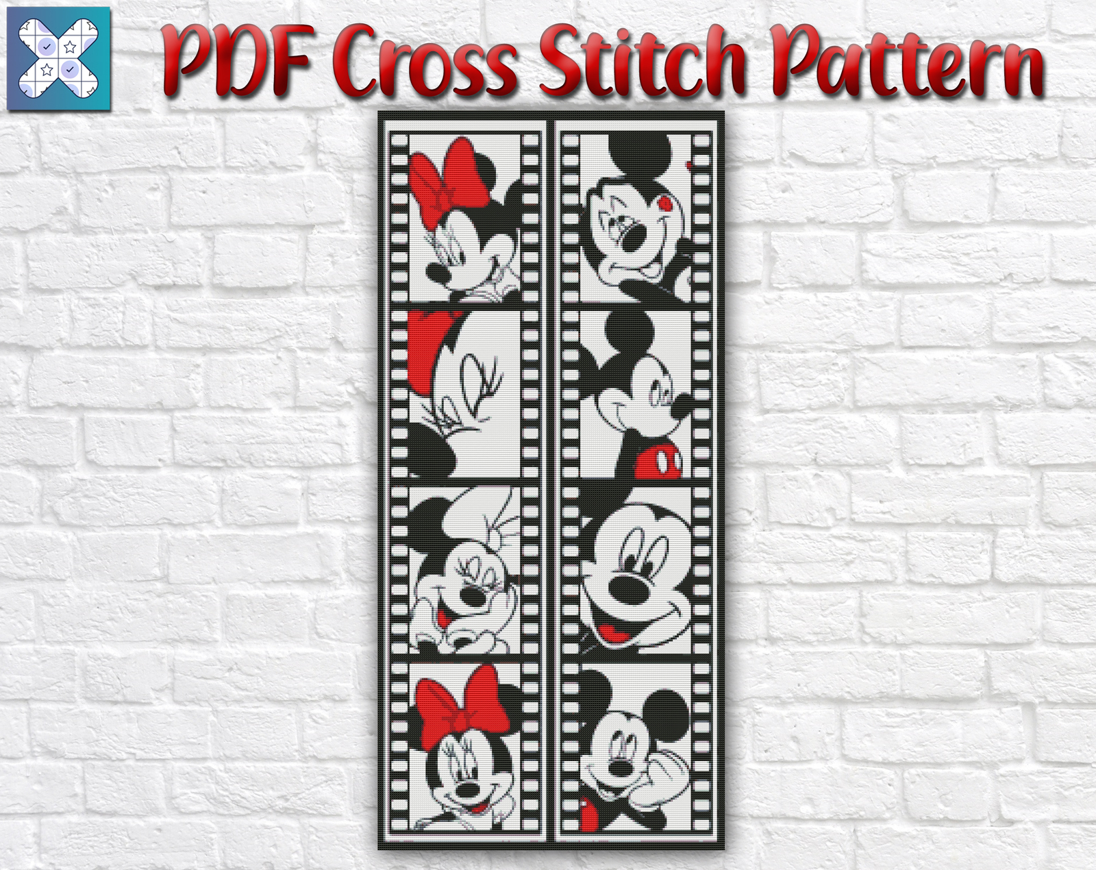 Disney Photography Mickey And Minnie Mouse Counted PDF Cross Stitch ...