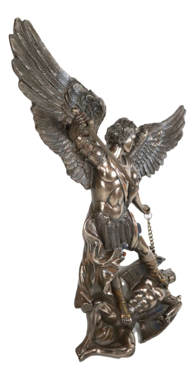 Ebros Archangel Saint Michael Slaying Chained Lucifer Satan 15"H Wall ...