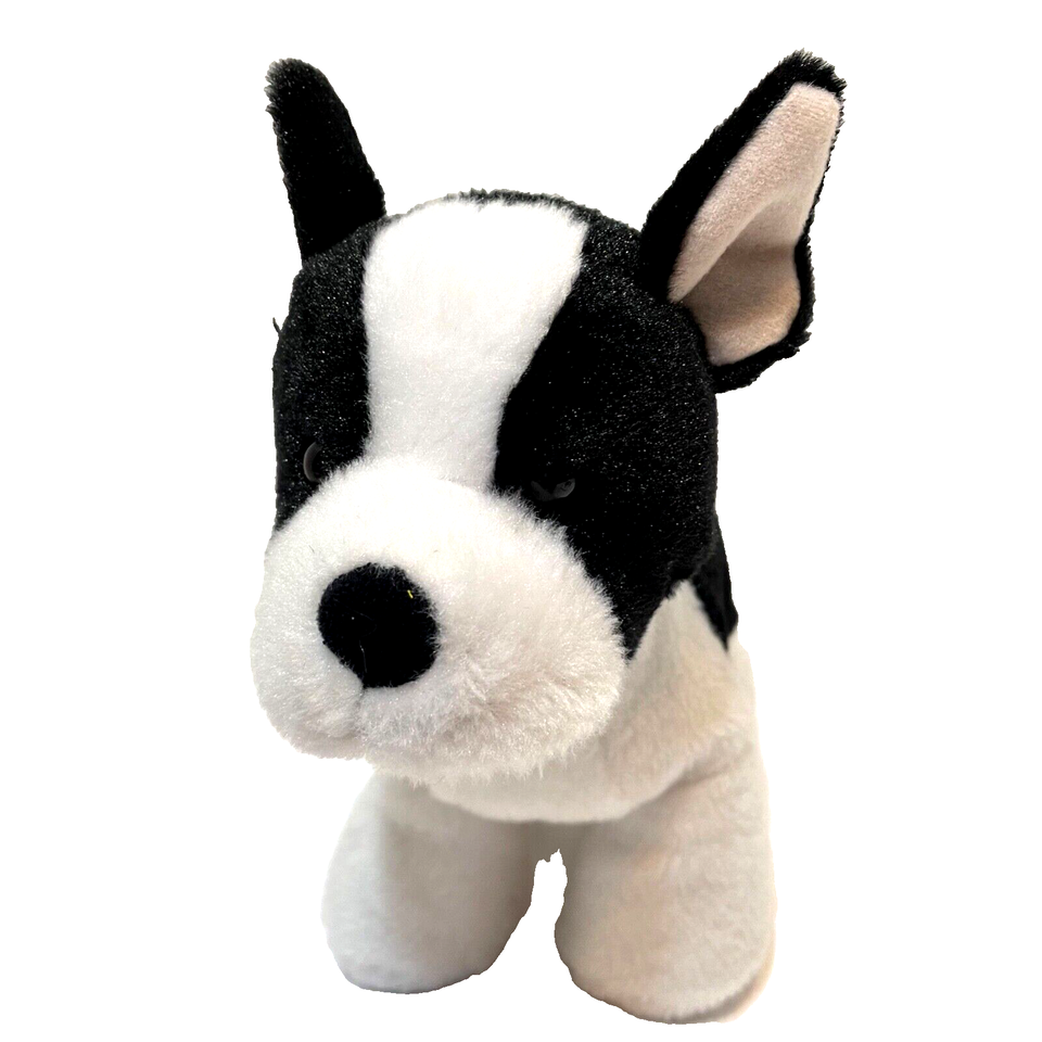 Manhattan Toy Co Plush Woolies Frenchie Dog Red Heart Beanie Feet ...