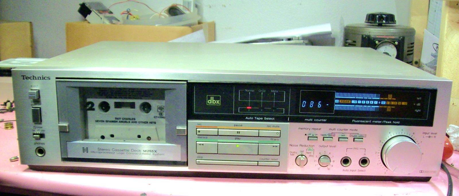 Technics M255X Single Cassette Stereo Deck Fully Serviced - Vintage Audio & Video