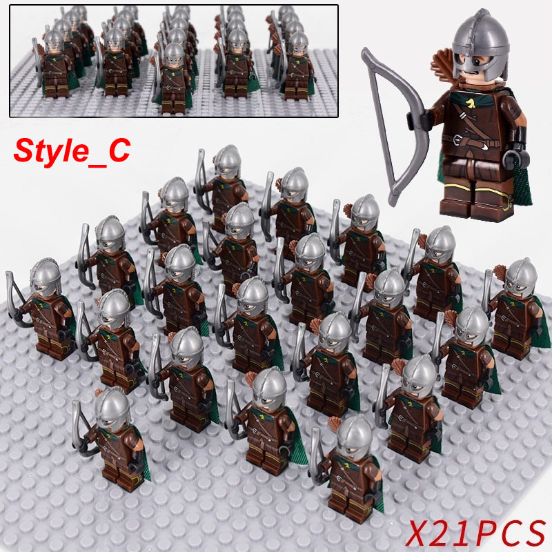 LOTR Rohan Royal Guards Heavy Spears/Axe/Archers/Swords Army Set 21 ...