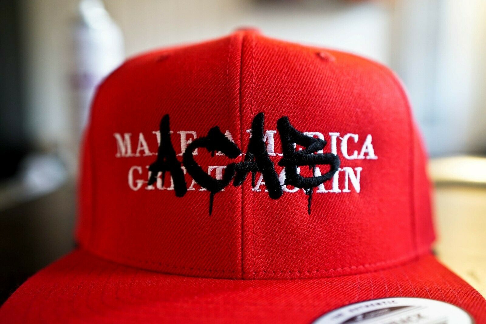 All Cops Graffiti Tagged Over MAGA Trump, Anti Fascist, Embroidered ...