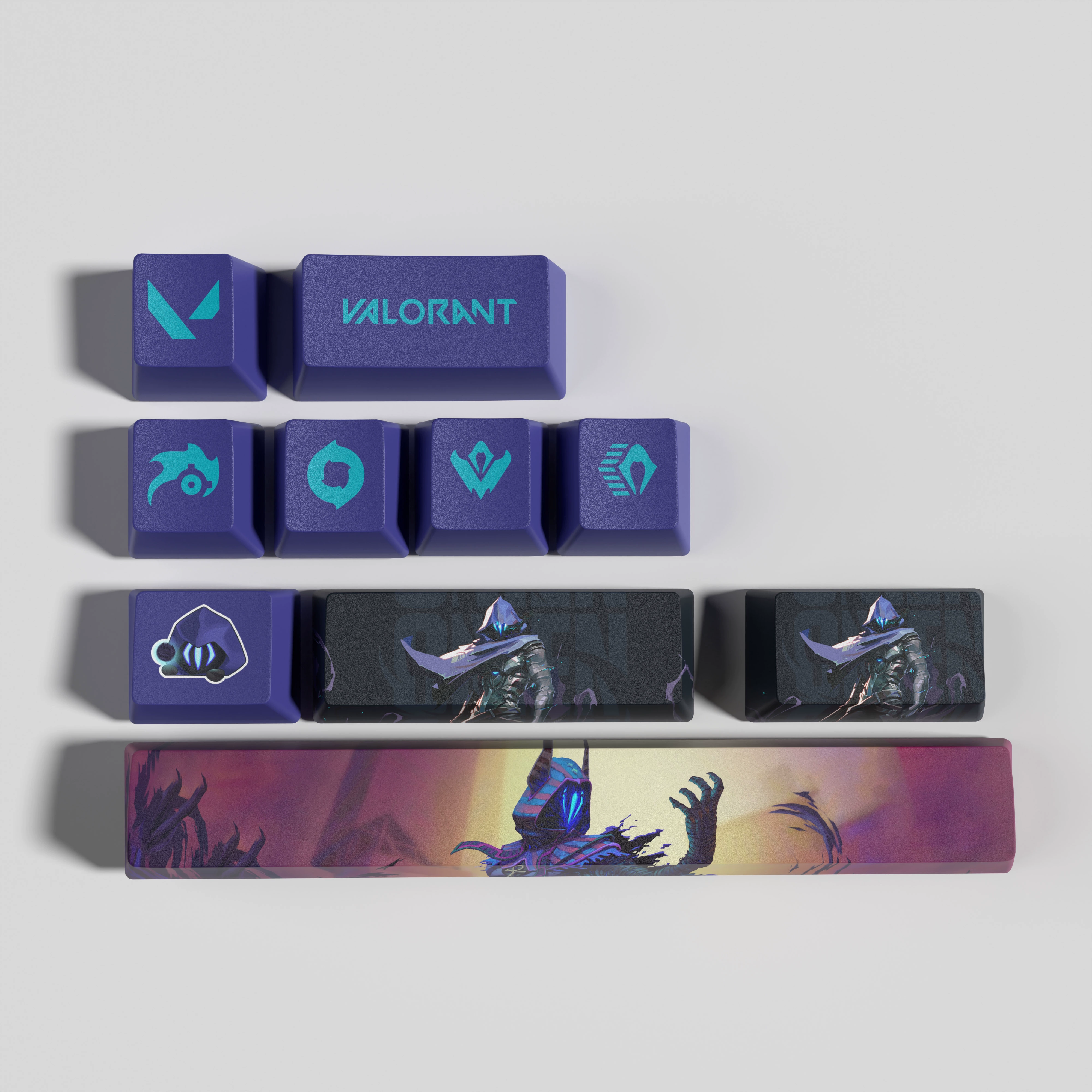 VALORANT Themed Keycaps Omen PBT heat-sublimation keycaps 10 keys OEM ...