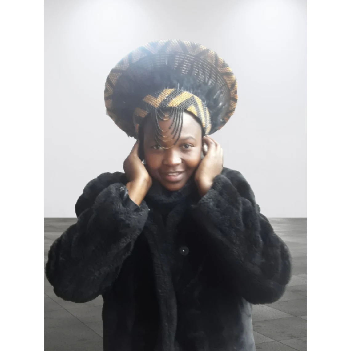 Large Zulu Hat | African Hat | Isicholo | African Bucket Hat | Black ...