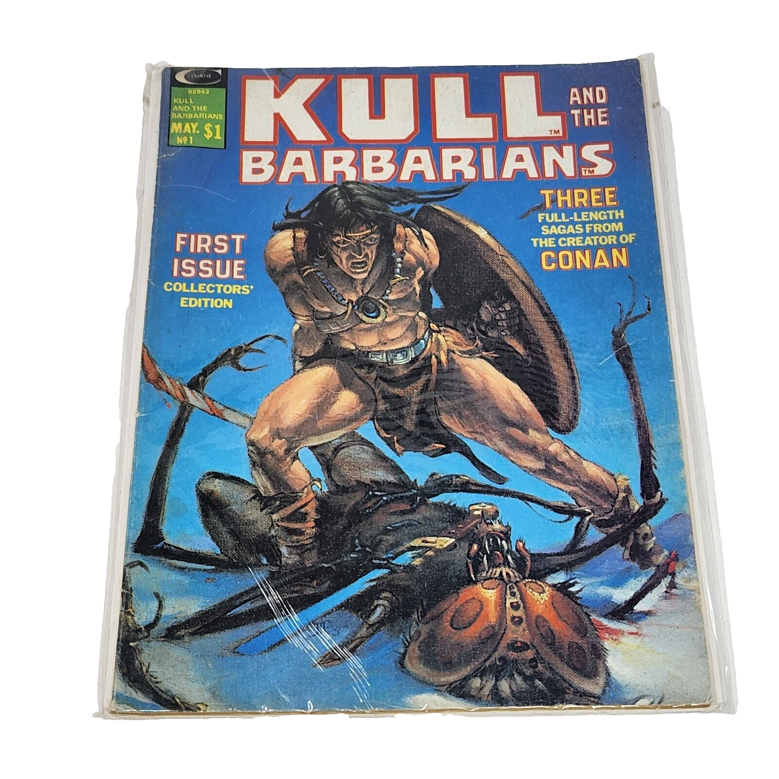 VINTAGE MAY 1975 KULL AND THE BARBARIANS MAGAZINE FIRST ISSUE - Magazines