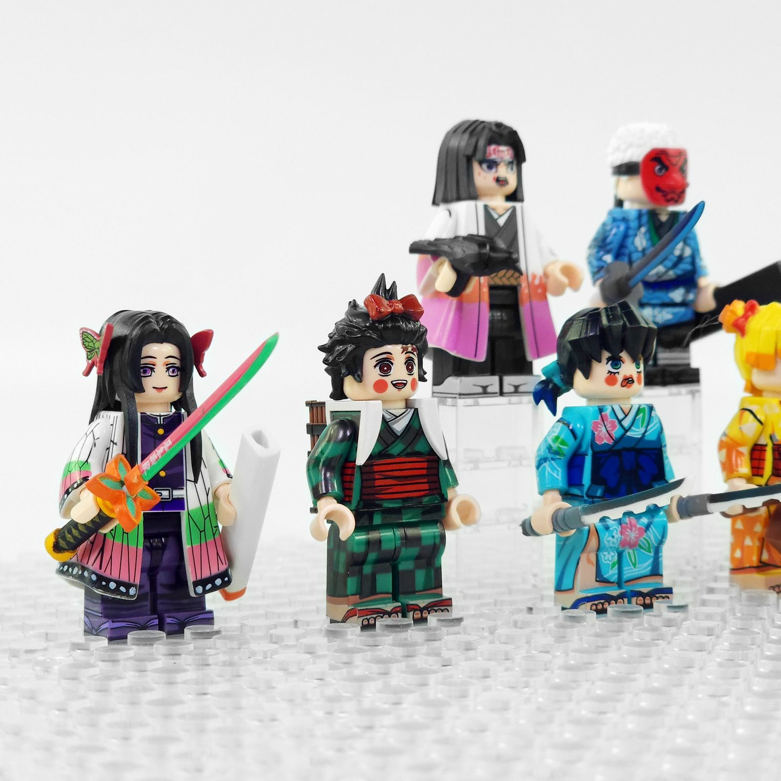 8pcs Demon Slayer Tanjiro Kozo Kanamori Muzan Kiriya Ubuyashiki ...
