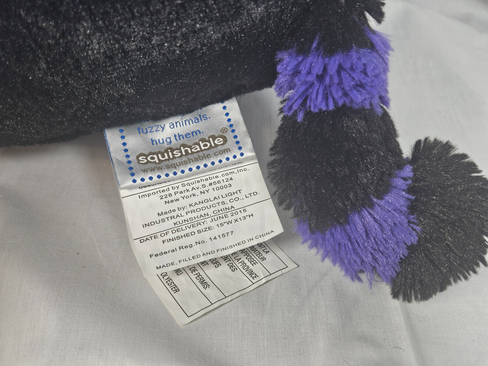 Squishable Rare Jumbo Black Cheshire Cat 2015 Retired Plush Stuffie - Other