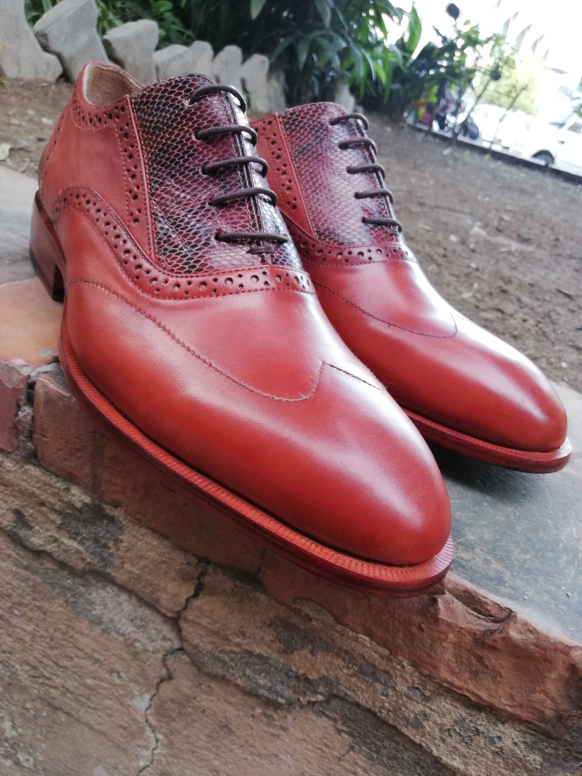 New handmade Leather lace up dress shoes custom leather shoes for men ...