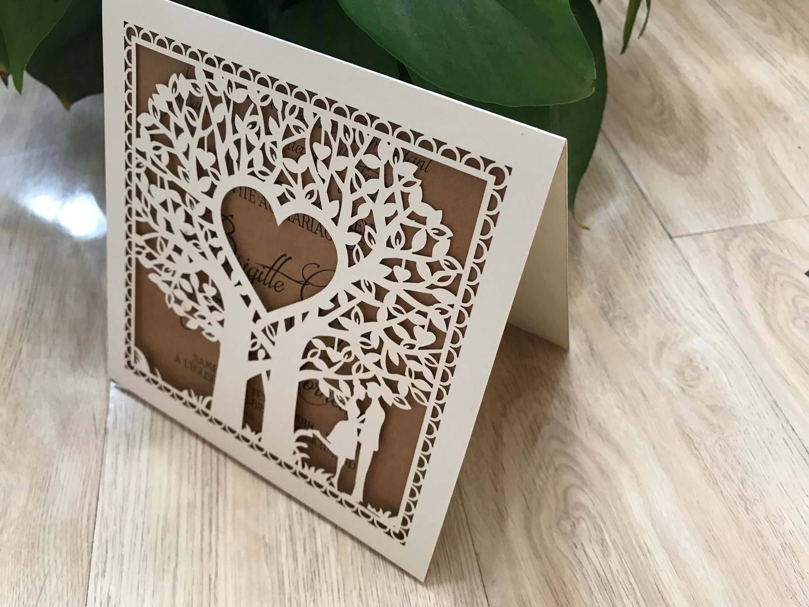 50pcs Cream Laser Cut Wedding Cards,Laser Cut Invitation Cards for ...