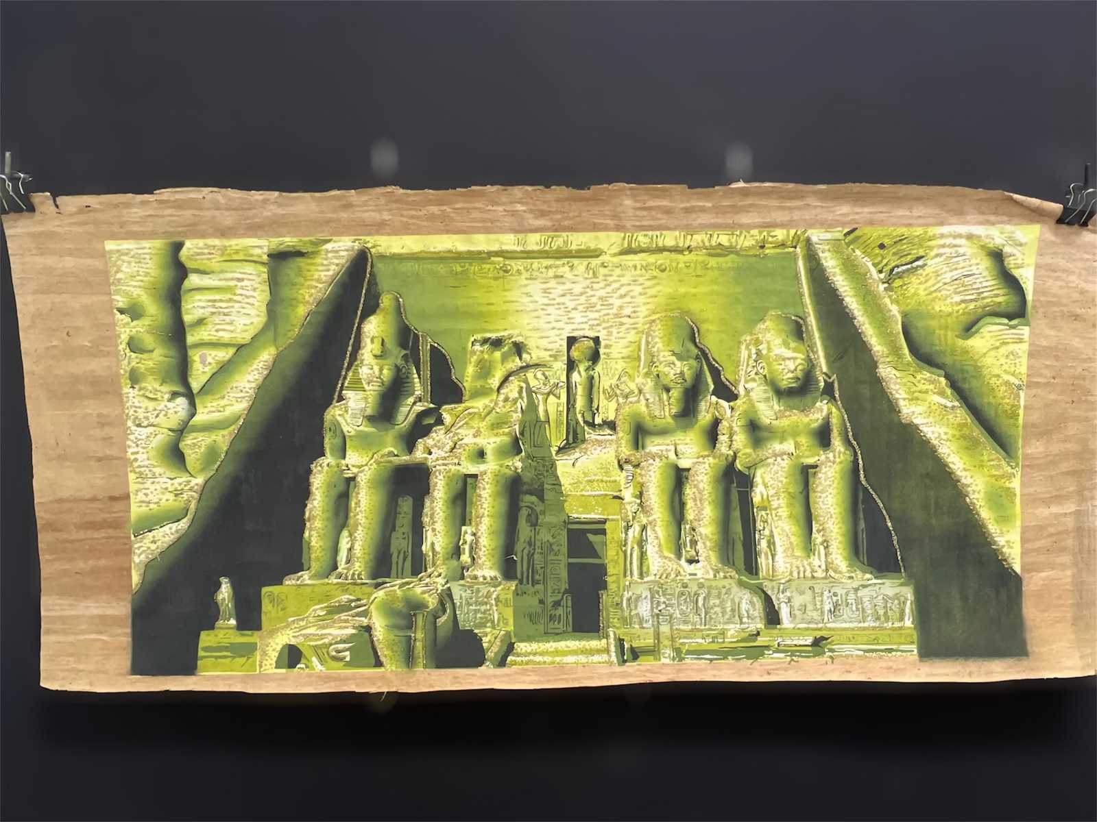 The small temple at Abu Simbelhandmade Egyptian papyrus, Ancient Egypt ...