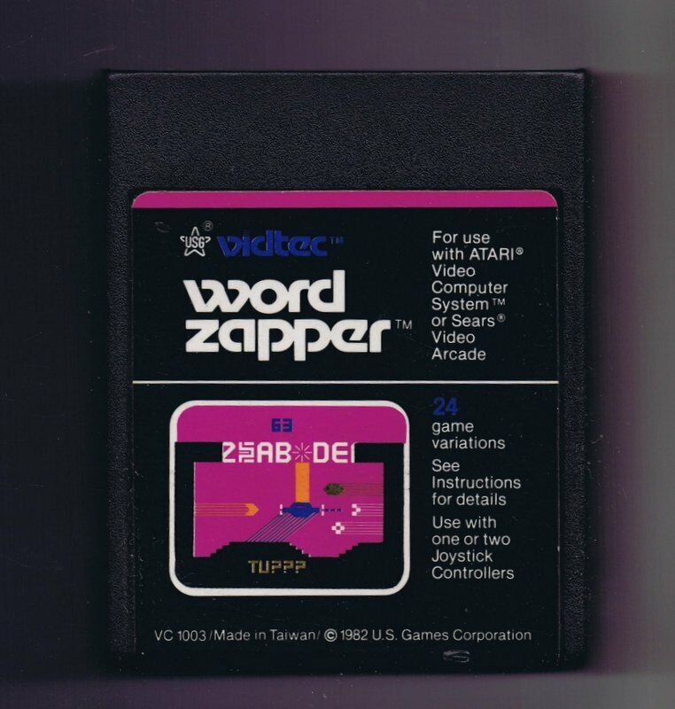 ORIGINAL Vintage TESTED 1982 Atari 2600 Word Zapper Game Cartridge ...