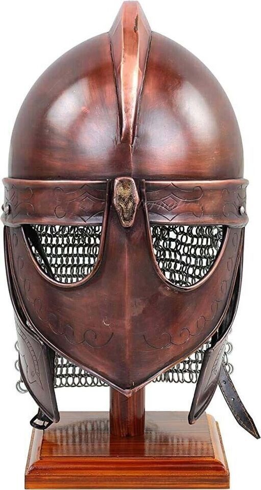 Medieval Viking Chainmail Templar Crusader Knight Armor Helmet - Armor ...