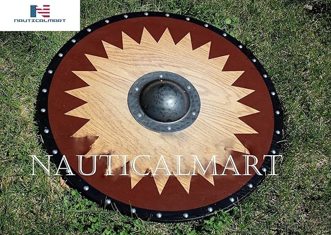 Viking Solid Oak Shield with Forged Iron Boss - SCA/LARP/Norse/Norway ...